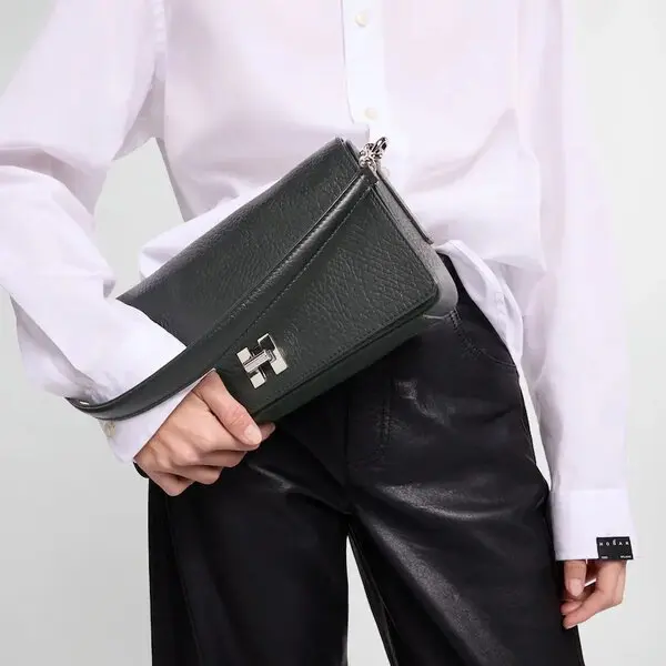 Hogan Logo Flap Shoulder Bag