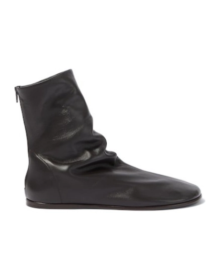 LEMAIRE Square-toe Leather Boots