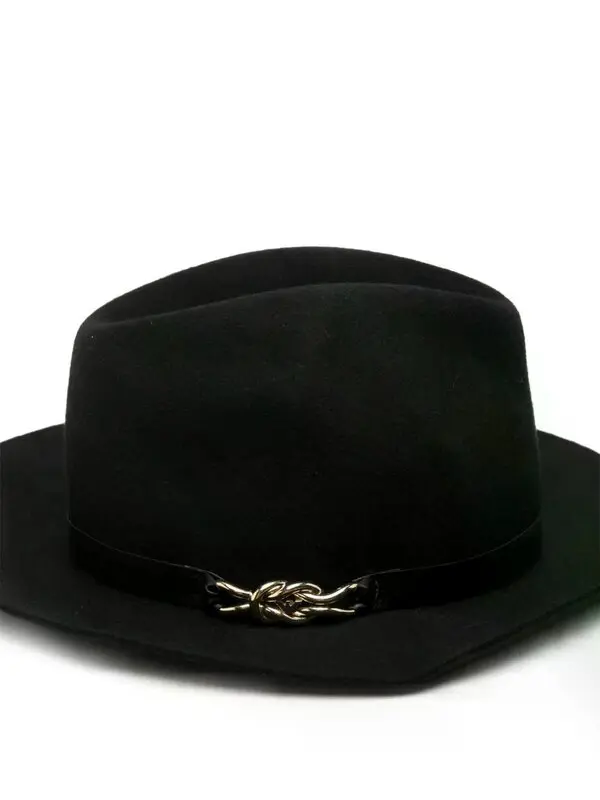 Emporio Armani Knot-detail Fedora Hat