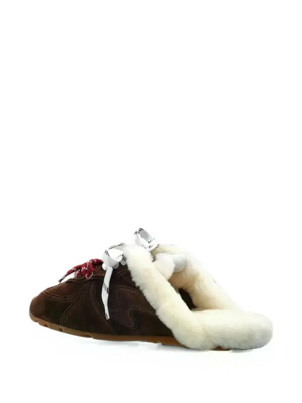 NAKED WOLFE Adorn Shearling-lined Suede Sneakers