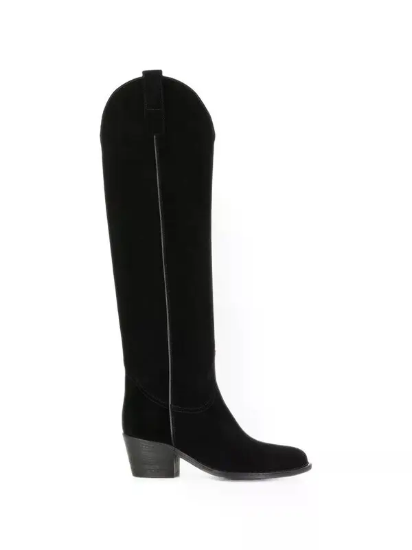 SALLE DE MODE Suede Boots - Black