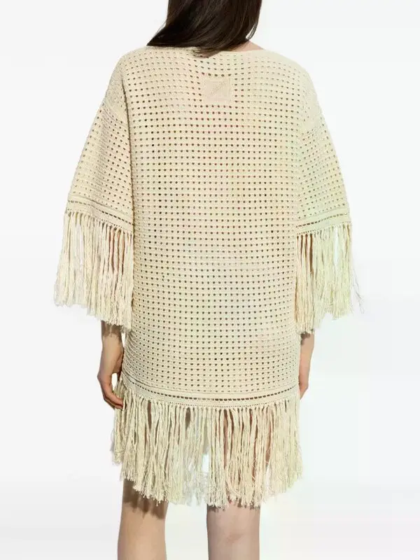Zimmermann Fringed Crochet-knit Top
