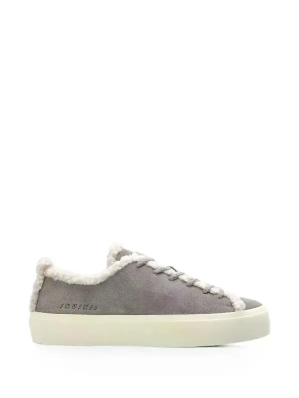 Inuikii Shearling Low Lace Up Sneakers - Grey