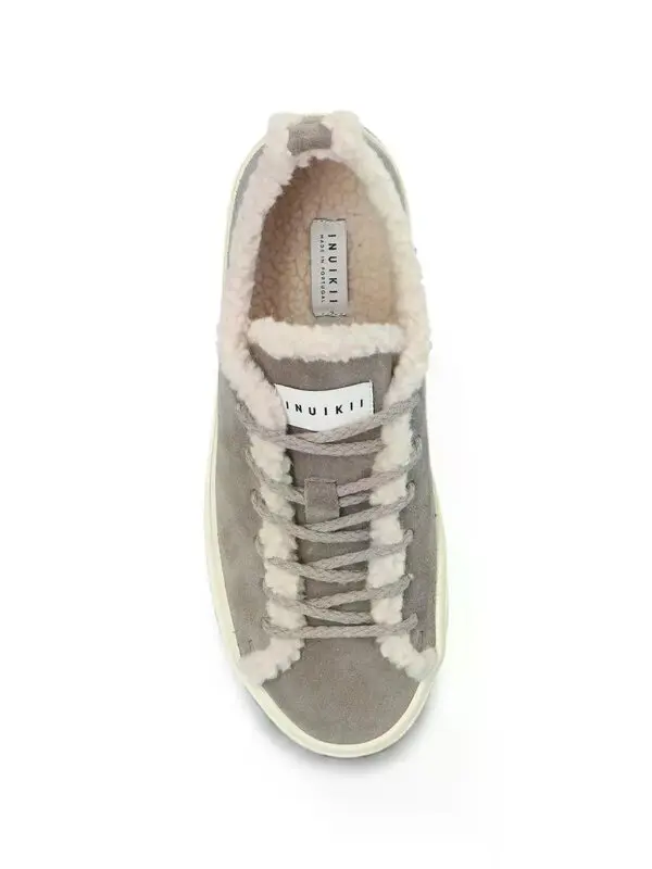 Inuikii Shearling Low Lace Up Sneakers