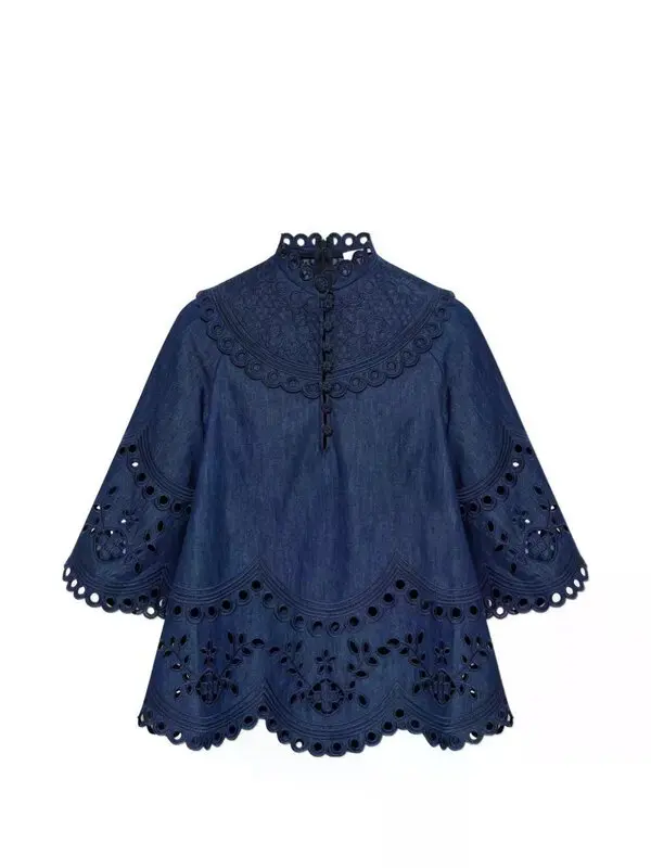 Zimmermann Broderie-anglaise Scallop-edge Top