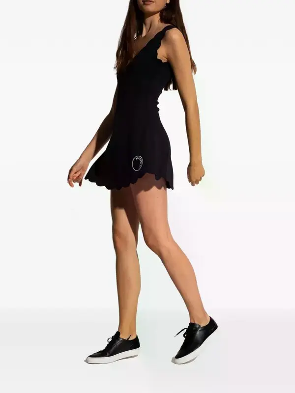Marysia Venus Scallop-edge Mini Dress - Black