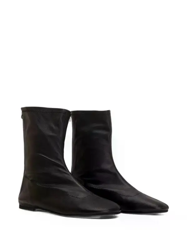 AMOMENTO Leather Ankle Boots