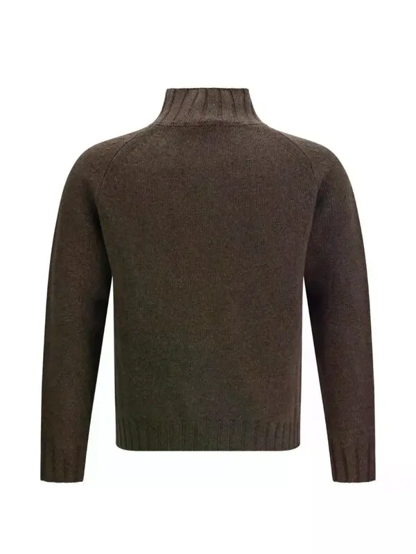 ARAGONA Ribbed-knit High-neck Sweater