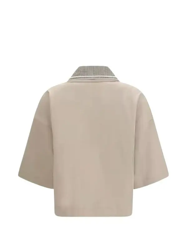 Brunello Cucinelli Ribbed-collar Boxy Polo Shirt