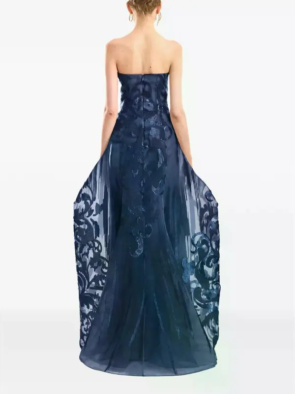 GEMY MAALOUF Strapless Jacquard Dress