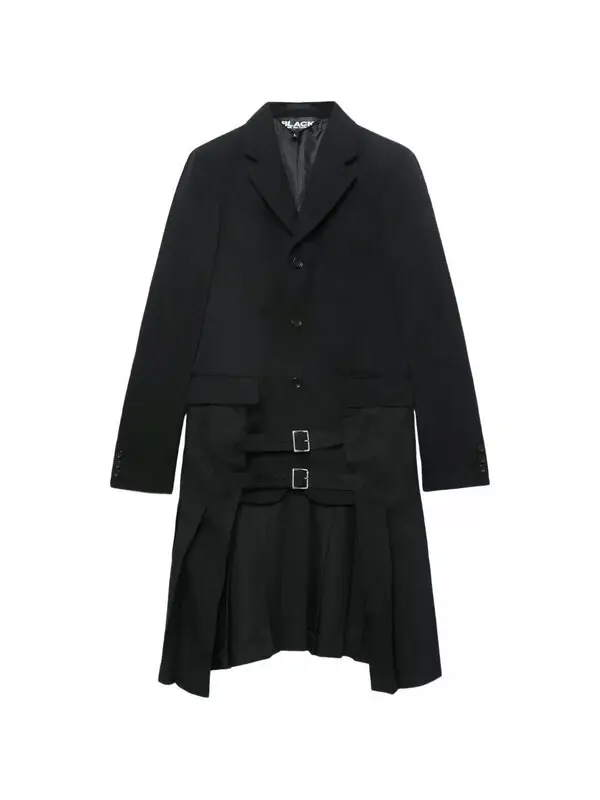 Comme Des Garçons Buckled Pleated Coat