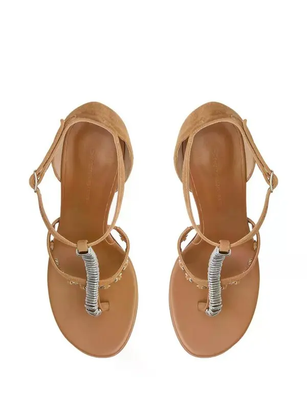 Christopher Esber Ludo Pierced Suede Heeled Sandals