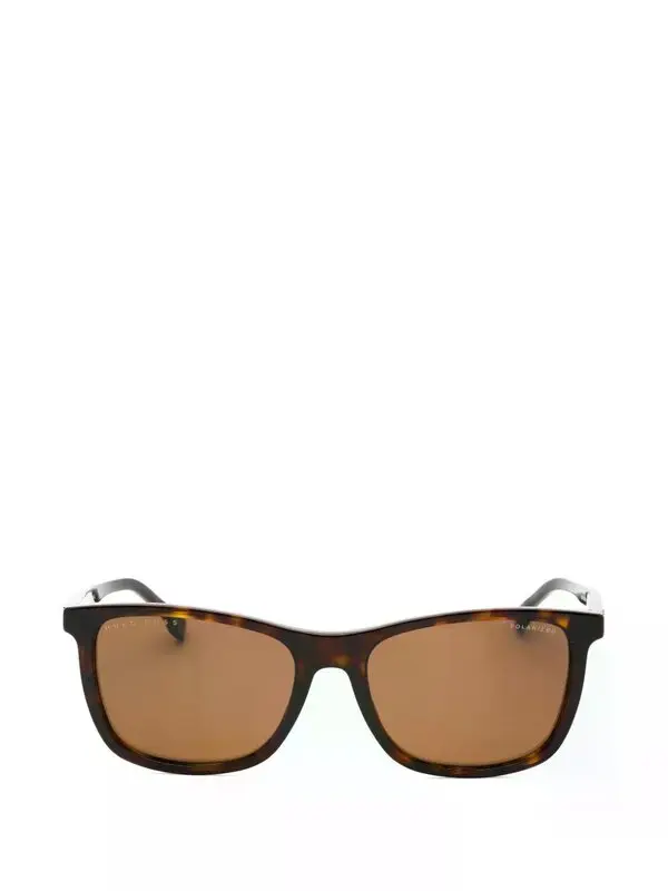 BOSS Tortoiseshell-effect Rectangle-frame Sunglasses