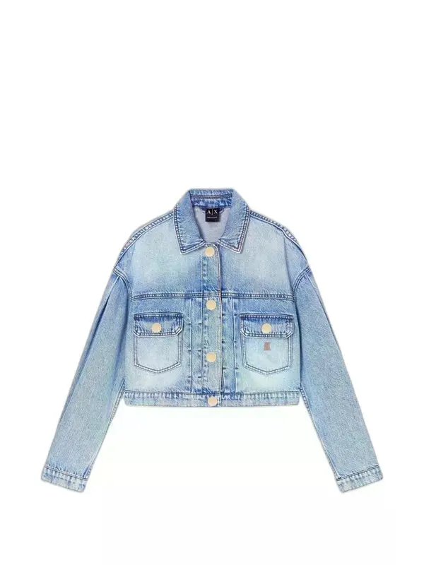 Armani Exchange Cropped Denim Jacket