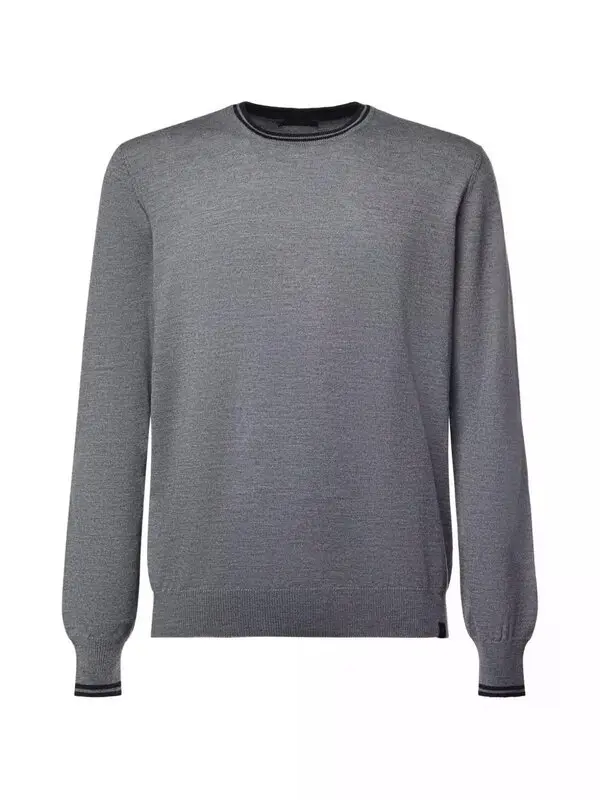 FAY Elbow-patch Crew-neck Sweater