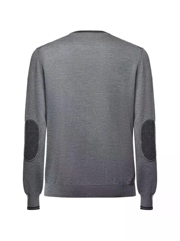 FAY Elbow-patch Crew-neck Sweater