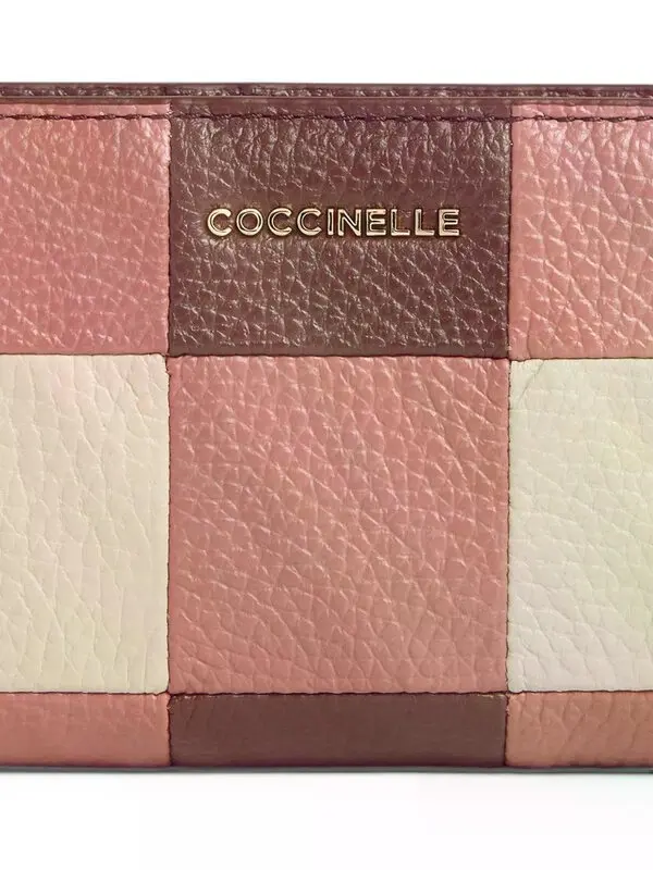 COCCINELLE Check-pattern Pebbled Leather Wallet