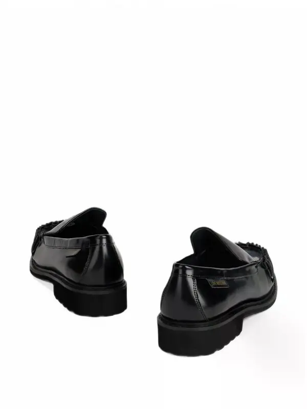 Moschino Stitched-detail Leather Loafers