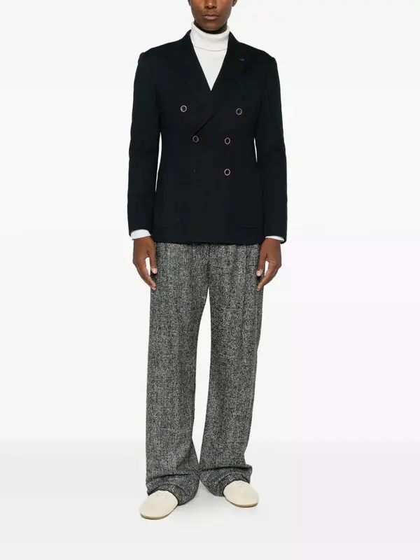 MANUEL RITZ Double-breasted Piquè Blazer