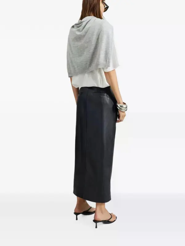 THE FRANKIE SHOP Midi Maybelle Front-slit Belt-loop Skirt