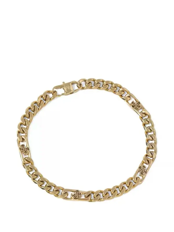 Guess Logo-plaque Curb-chain Bracelet - Gold