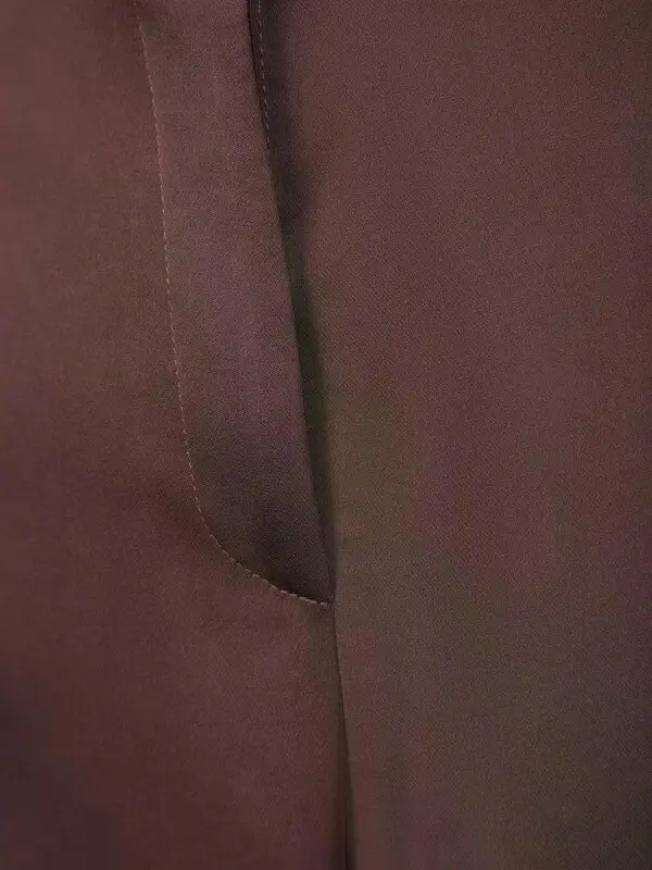 BLANCA VITA Pressed-crease Tailored Trousers - Brown
