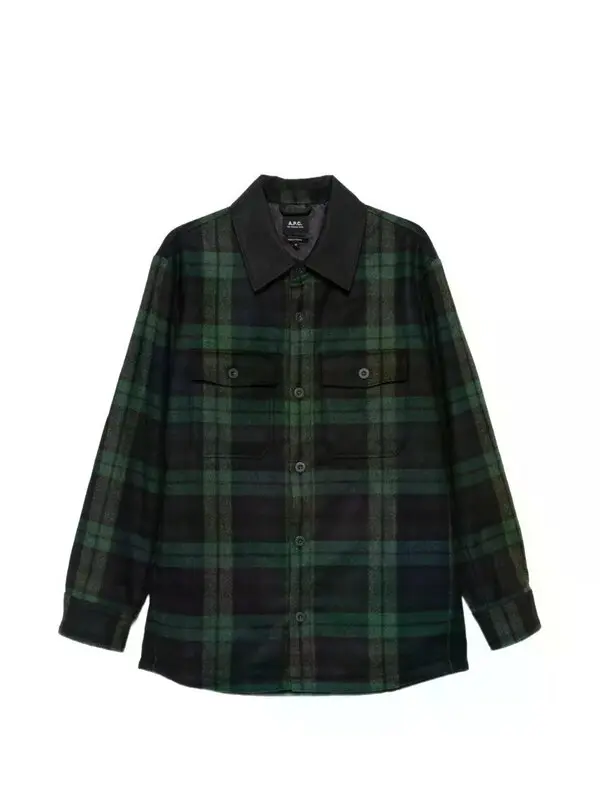 A.p.c. Mathis Checked Overshirt - Blue
