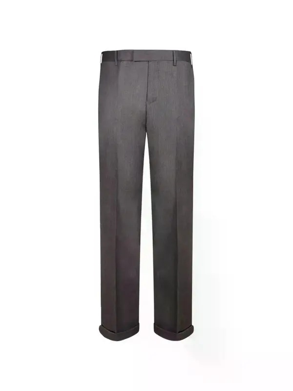 PT TORINO Pressed-crease Turn-up Tailored Trousers