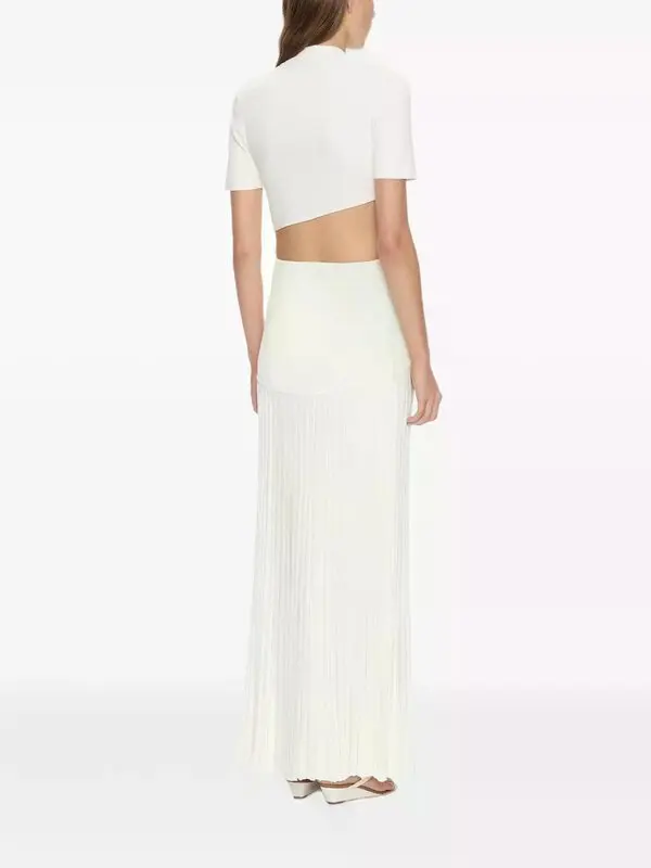 Christopher Esber Maparadita Pleated Maxi Skirt - White