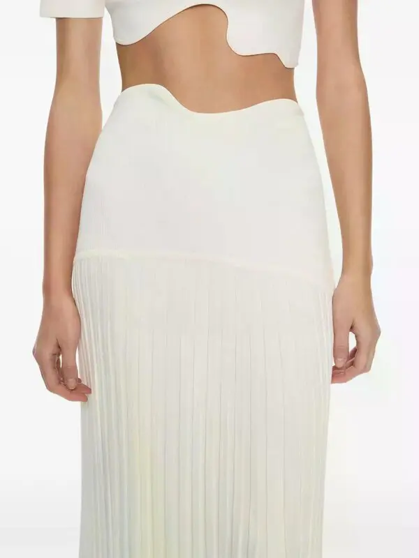 Christopher Esber Maparadita Pleated Maxi Skirt - White