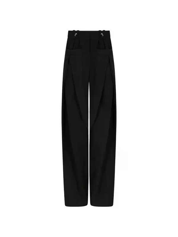 Rabanne Tailored Wide Leg Trousers In Wool