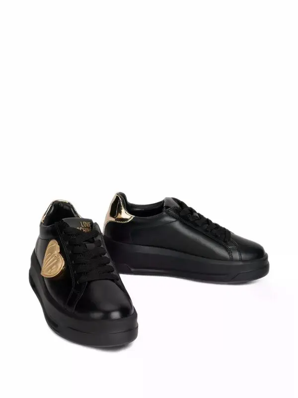 Moschino Heart-motif Metallic-trim Sneakers