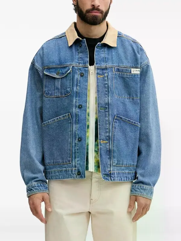 Columbia Acker Rock Contrast-collar Patch-pocket Denim Jacket - Blue