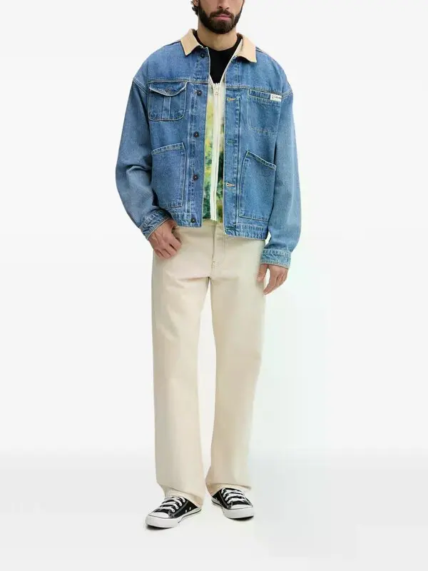 Columbia Acker Rock Contrast-collar Patch-pocket Denim Jacket - Blue