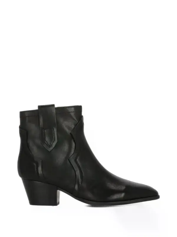 Ash Flare Pointed-toe Panelled Ankle Boots