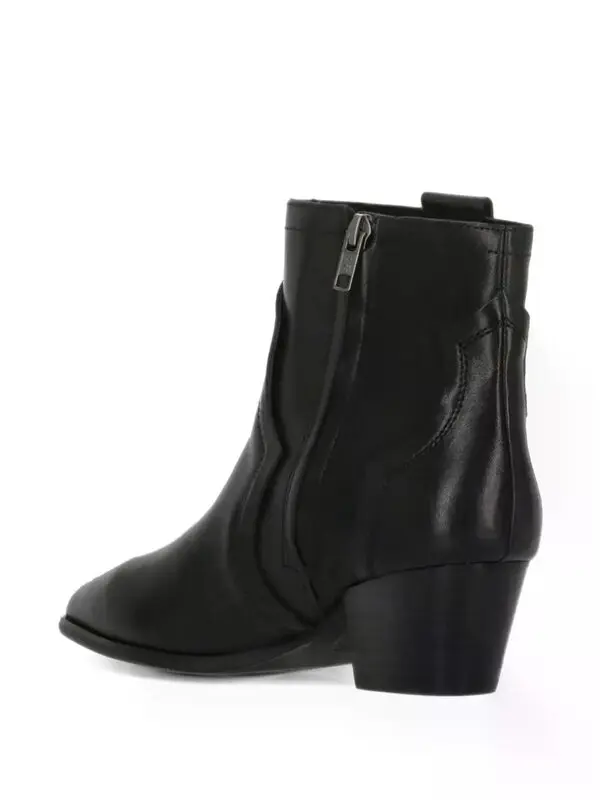 Ash Flare Pointed-toe Panelled Ankle Boots