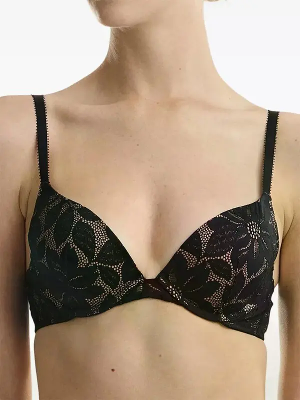 Wolford Floral-lace Push-up Bra - Black