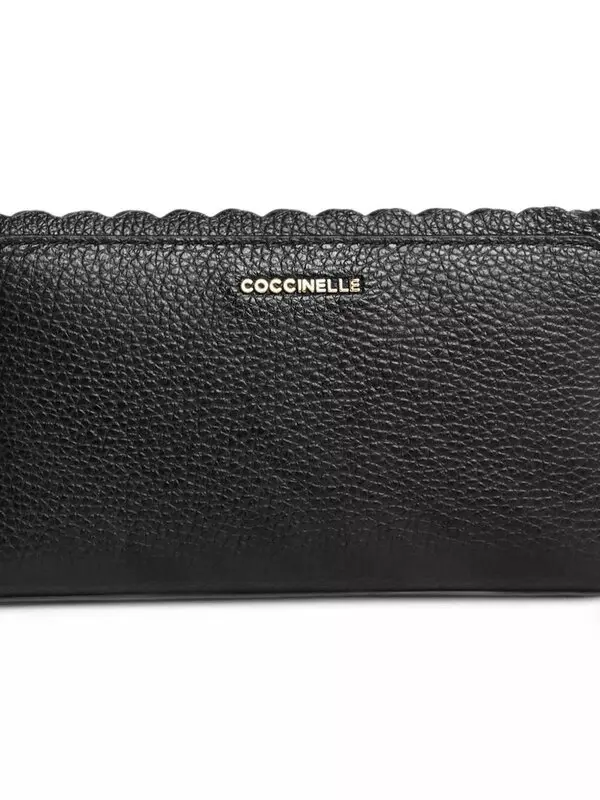 COCCINELLE Large Leathe Lacer Scalloped-edge Wallet