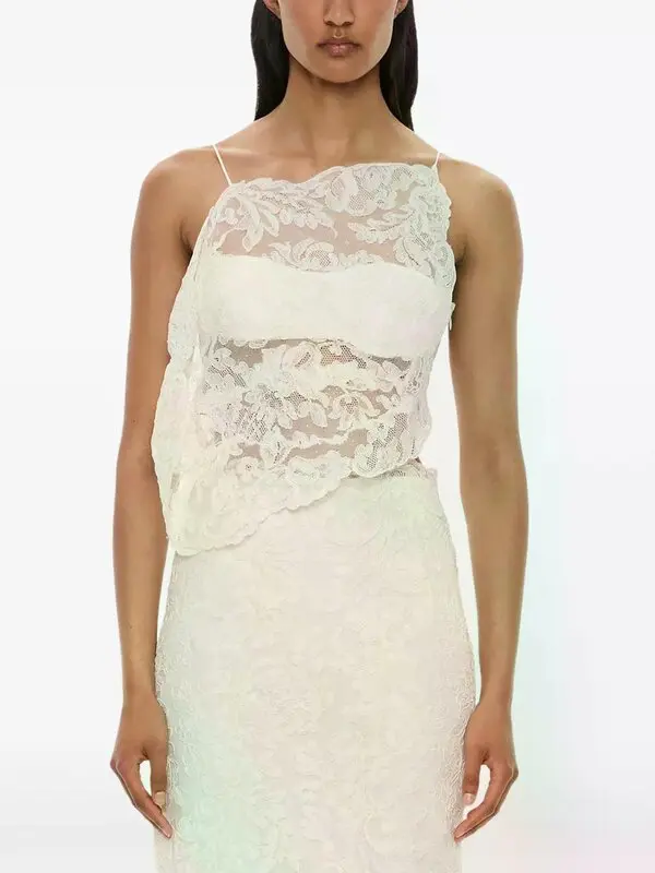 Christopher Esber Reverie Floating Lace Cami Tank Top