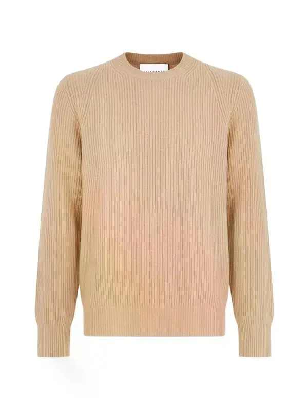 AMARANTO Ribbed-knit Long-sleeve Sweater