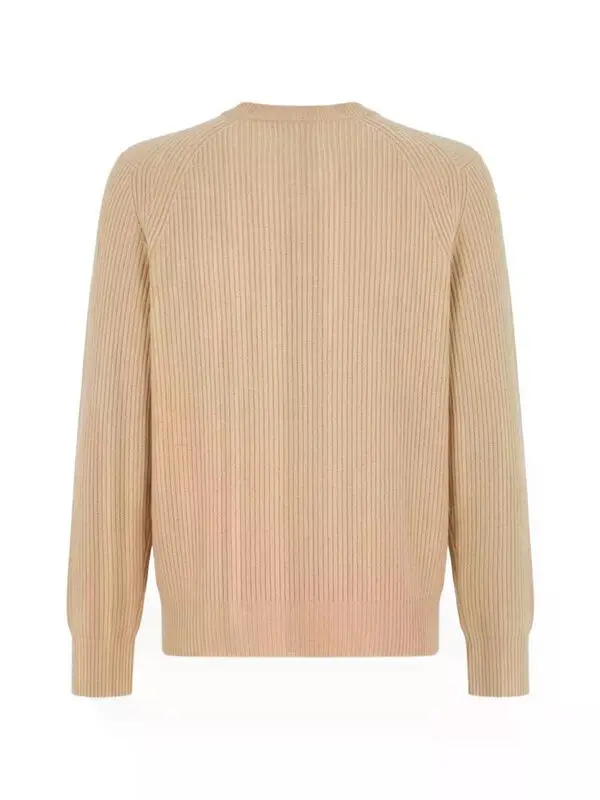 AMARANTO Ribbed-knit Long-sleeve Sweater