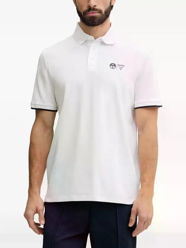 Guess Logo Polo Shirt - White