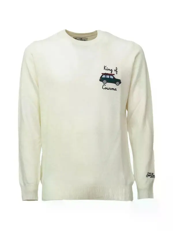MC2 SAINT BARTH Embroidered Heron Sweater - Neutrals