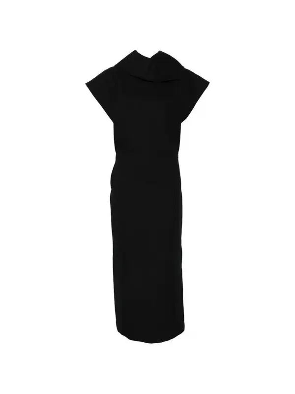 Issey Miyake Sculptural Asymmetric Midi Dress