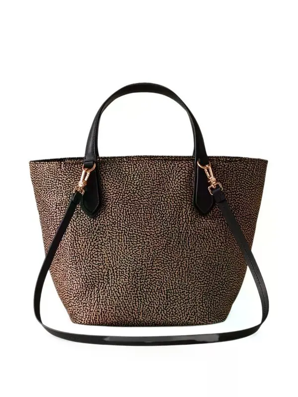 Borbonese B-escape Optyll-print Leather-trim Tote Bag