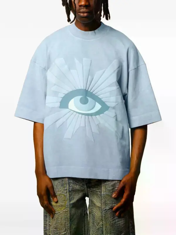 HOUSE OF ERRORS All-seeing Logo-print T-shirt - Blue