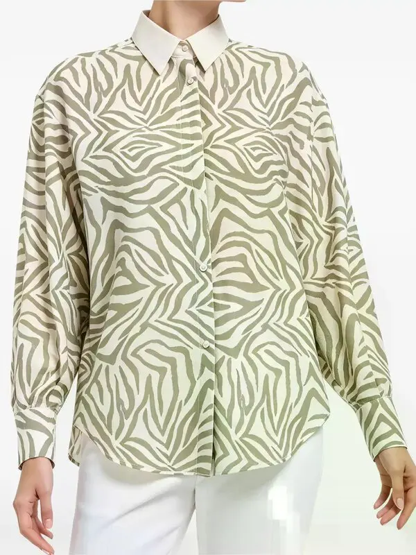Brunello Cucinelli Zebra-print Shirt - Neutrals