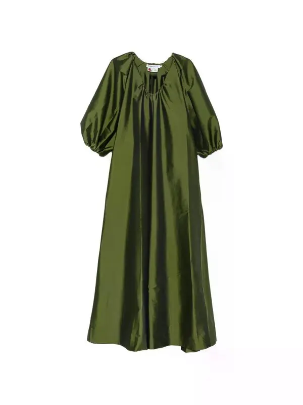 Bernadette George Puff-sleeve Maxi Dress - Green