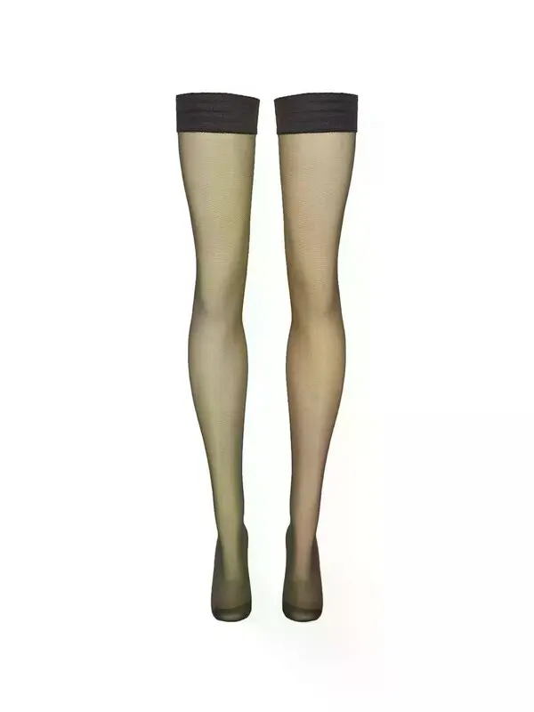 Wolford 20 Stay-up Sheer Stockings - Black