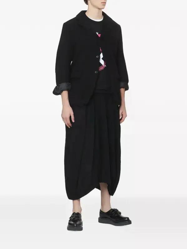 Comme Des Garçons Balloon-silhouette Elasticated-waist Midi Skirt